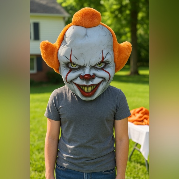 Source Unknown | Accessories | Pennywise Plush Mask It Clown Costume ...